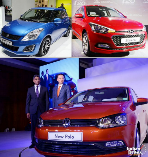New-Maruti-Swift-Facelift-vs-Hyundai-i20-Elite-vs-Volkswagen-Polo ...